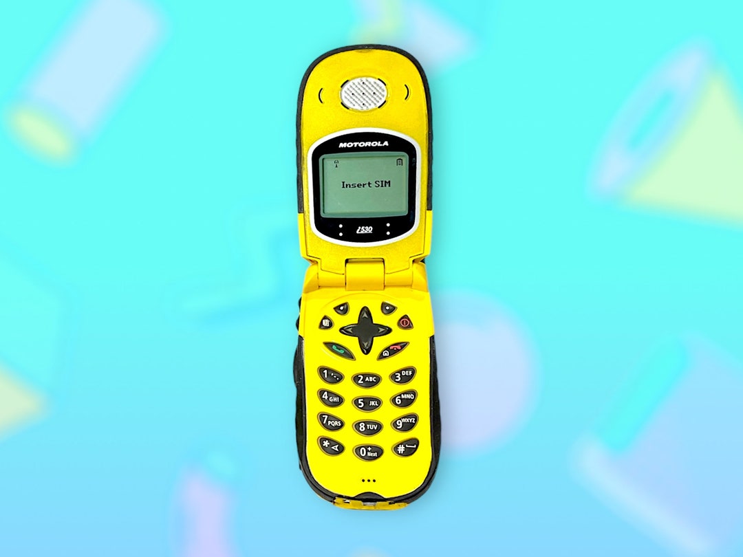 Vintage Yellow Motorola Flip Cell Phone I530 - Etsy