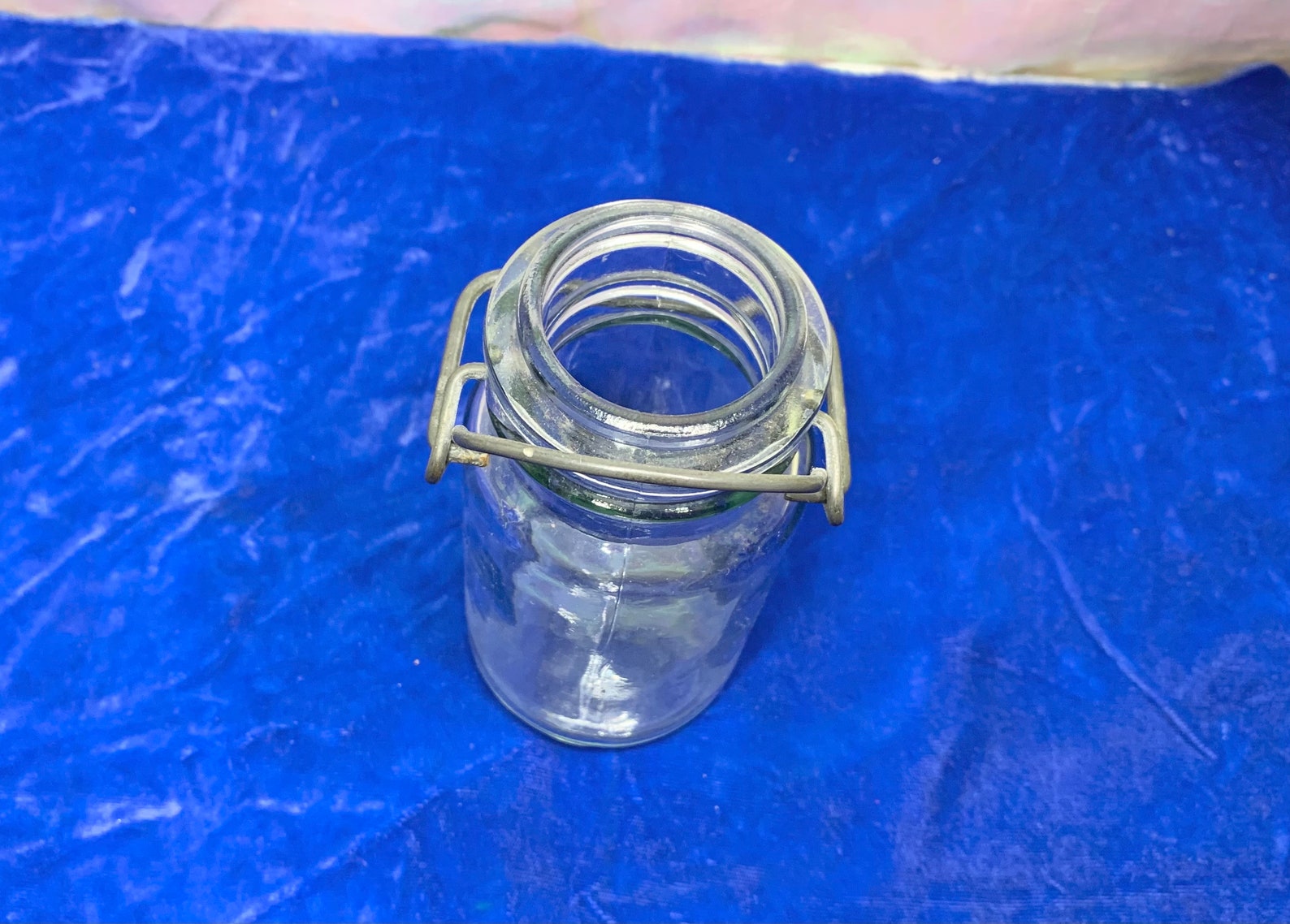 Vintage Glass Wire Side Jar. - Etsy
