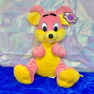 Vintage Stuffed Pink Mouse Plush Toy. - Etsy