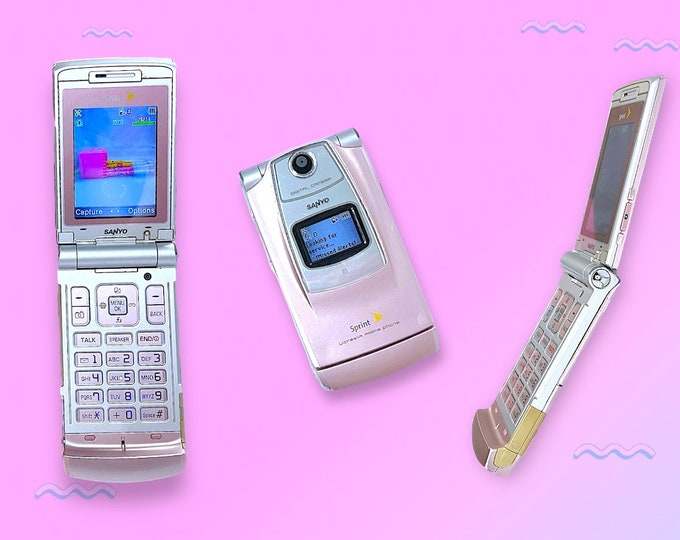 Vintage Y2K Pink Sanyo Camera Flip Cell Phone. Rare.works! - Etsy