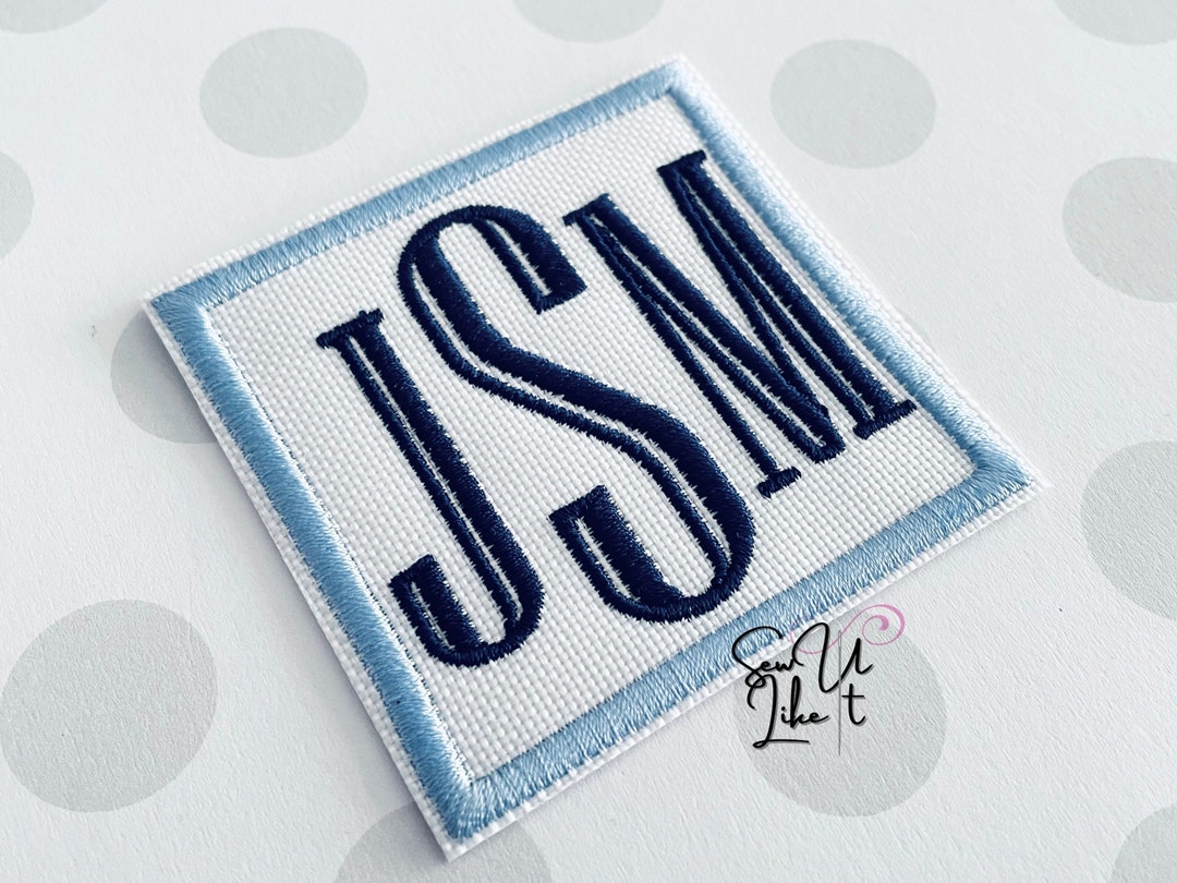 Monogram Initial Embroidered Patch, Iron on and Sew on Patch ...