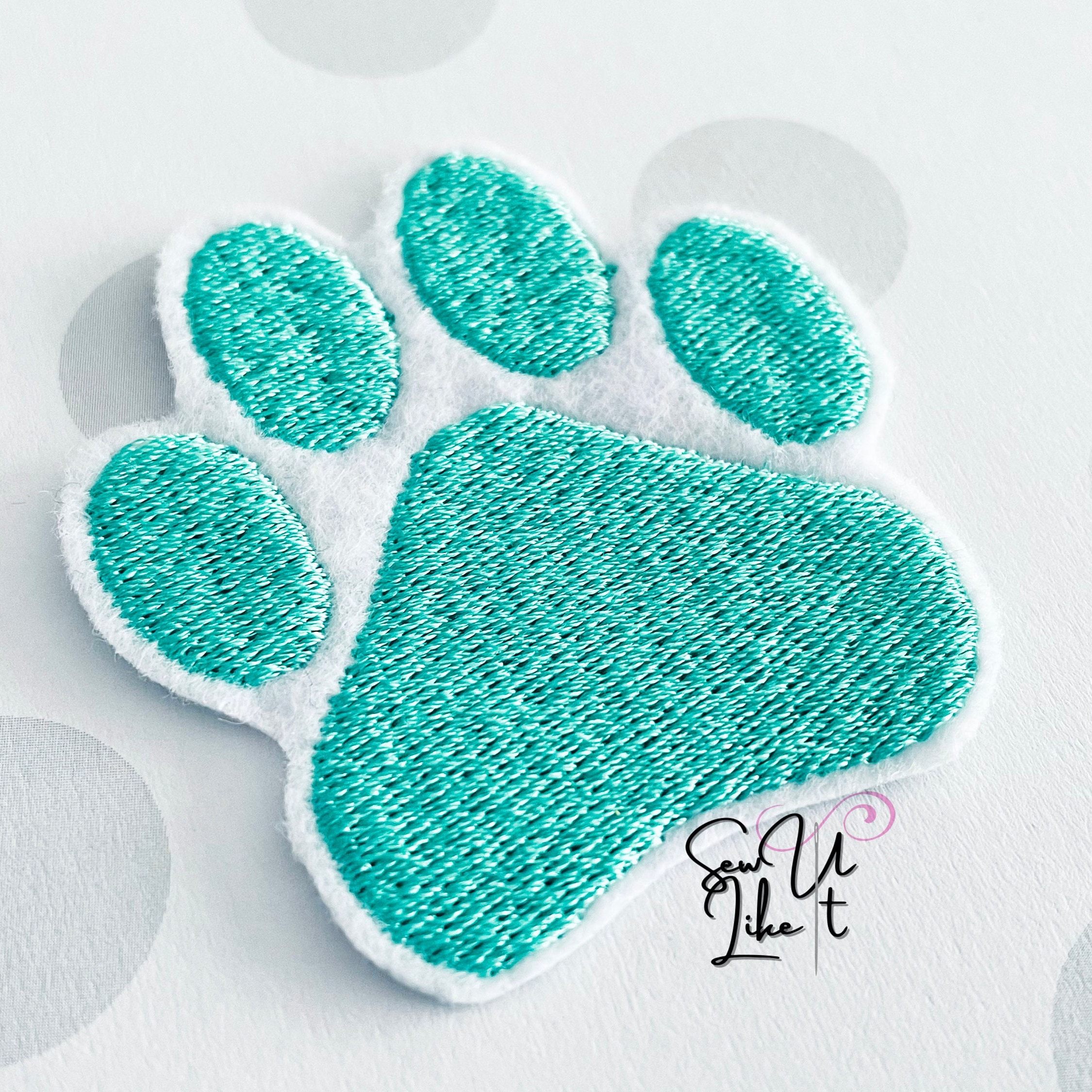 Dog Paw Print Embroidered Patch Iron on Patch Sew on Patch - Etsy