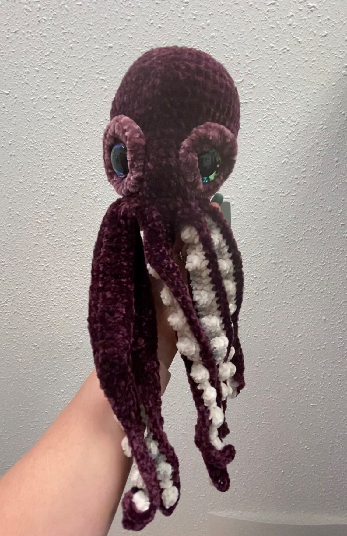 Octopus Stuffed Animal. Velvet Soft Plushie. Color Changing Eyes ...