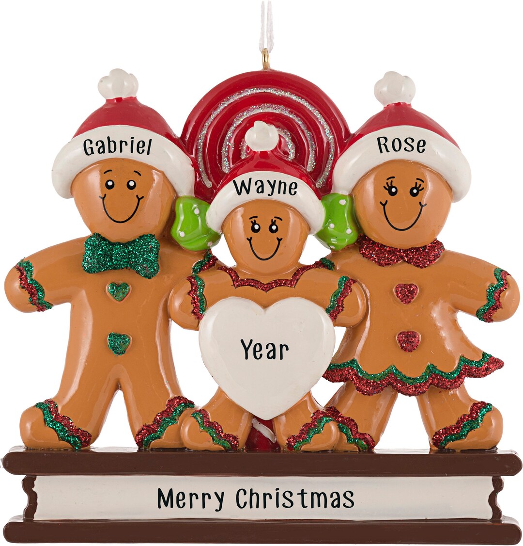 Gingerbread Love Familychristmas Ornament-3/4/5 - Etsy
