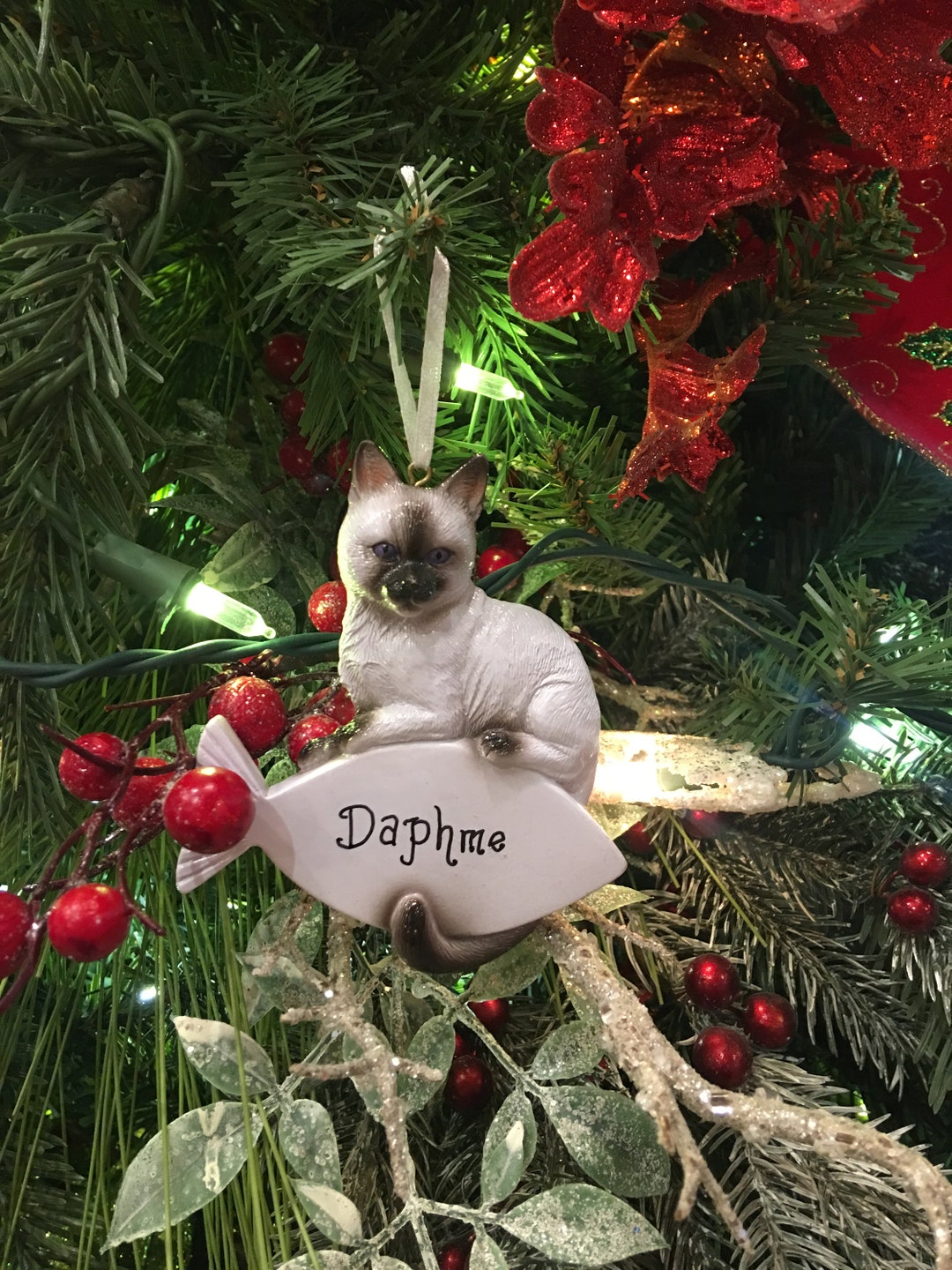 Siamese Cat Christmas Ornament - Etsy