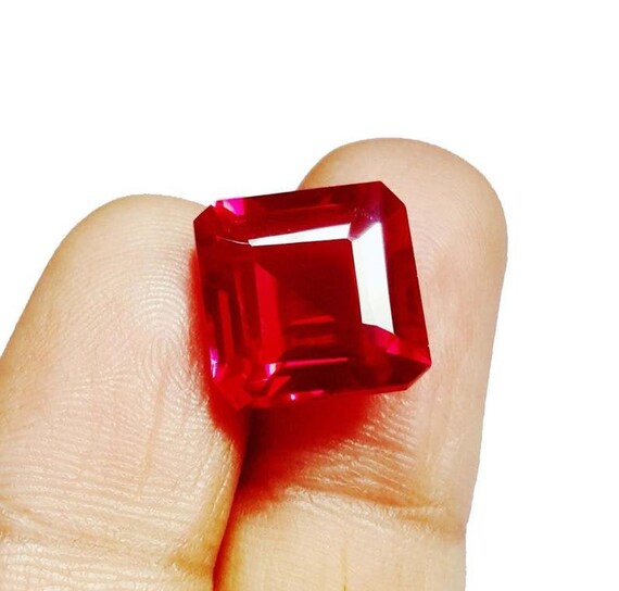 Jewelry Making & Beading Natural Red Ruby Square Step Cut 6Cts Burmese ...