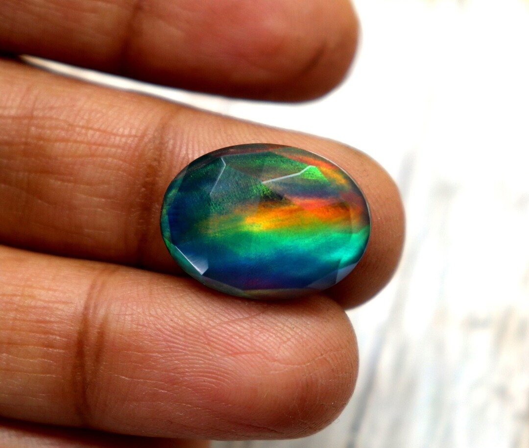 Faceted Fire Opal Gemstone Loose Fire Opal Stone Natural Fire Opal 12ct ...
