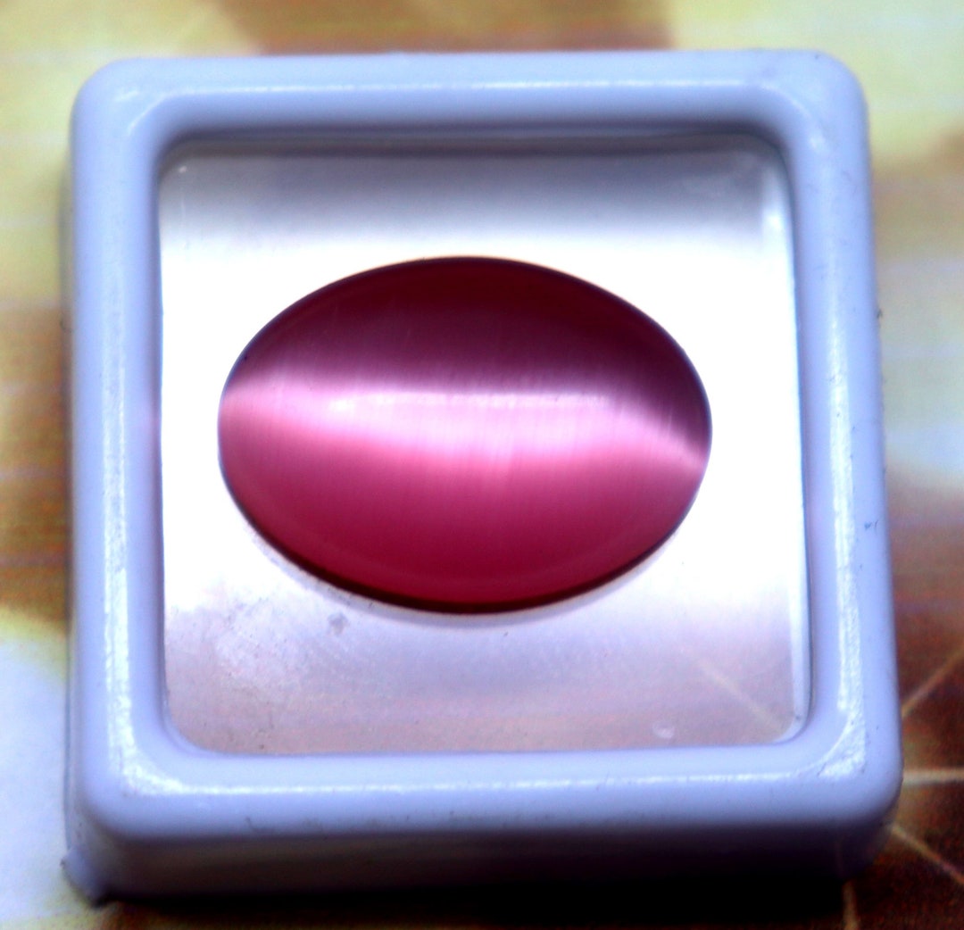 Natural Pink Cat's Eye Chrysoberyl 100% Natural Brazilian Gemstone 12 ...
