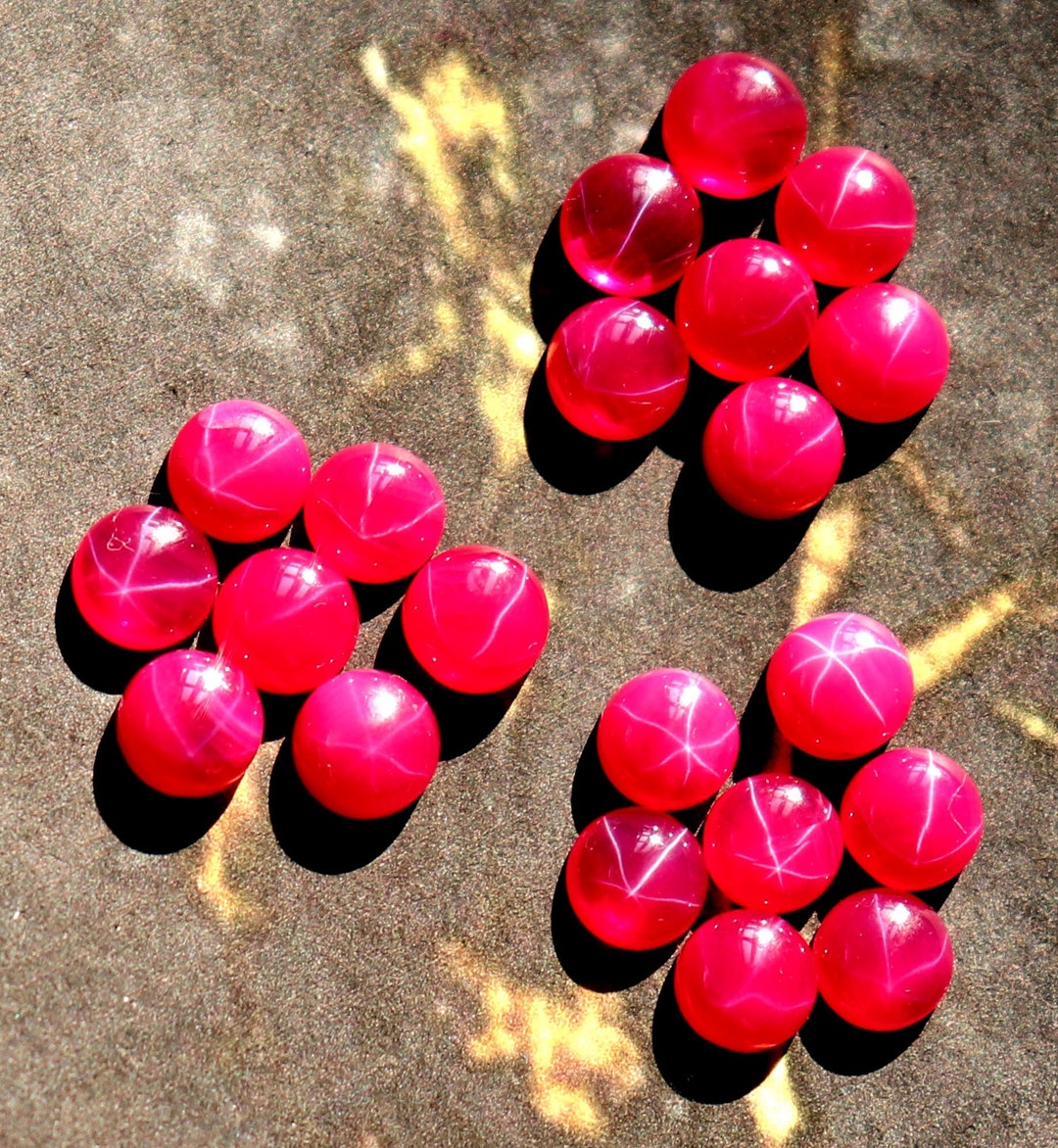 AAA Quality Rare Found Star Ruby Gemstone Certified Star Ruby 6mm Lot ...