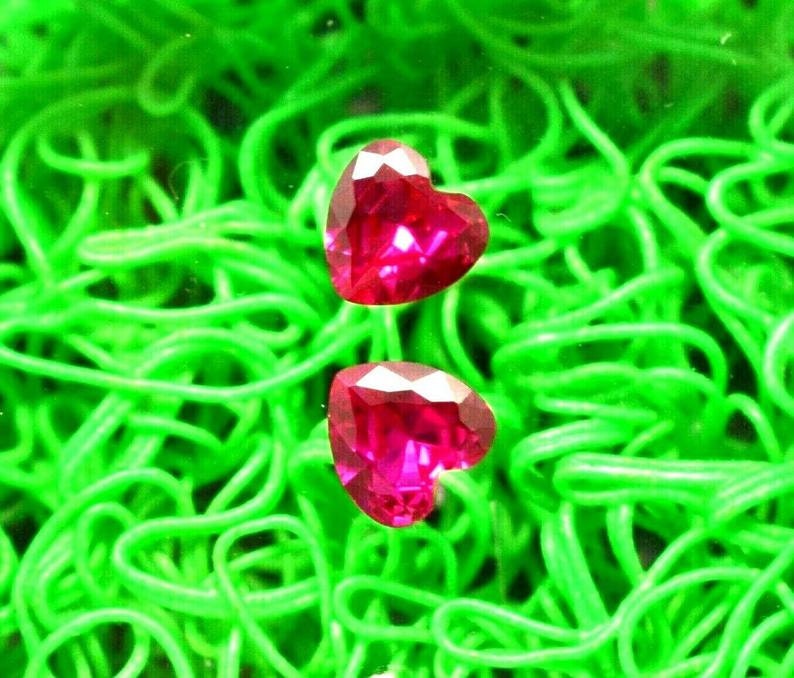 CERTIFIED Natural Ruby Lot 2pcs to 30pcs Heart Cut Faceted 6mm - Etsy