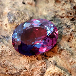 22carat Natural Alexandrite Oval Cut Faceted Multi Color Changing ...