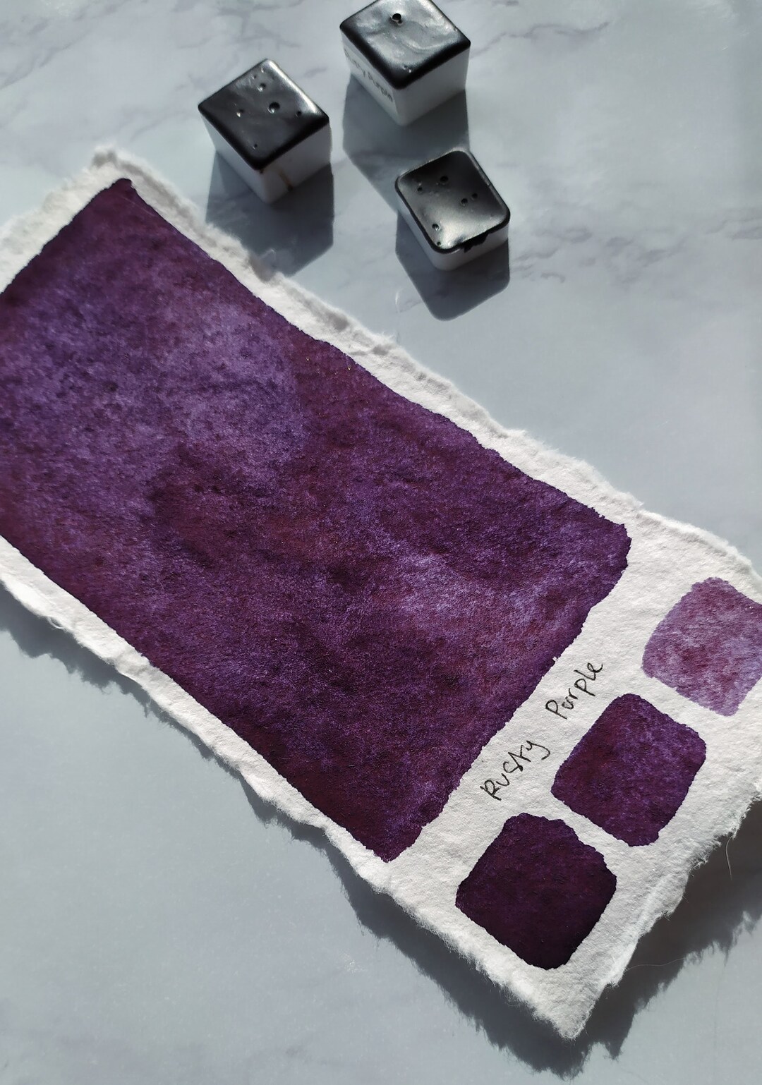 New Rusty Purple Granulating Paint Handmade Vegan Watercolor Homemade ...