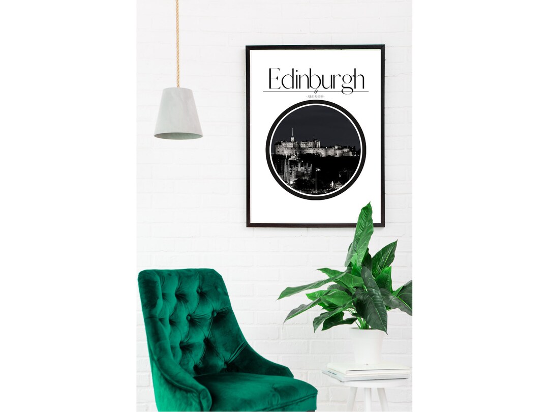 Edinburgh Modern City Print - Etsy