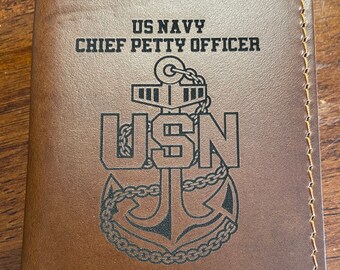 Leather Wallet US Navy Senior Chief Petty Officer - Etsy