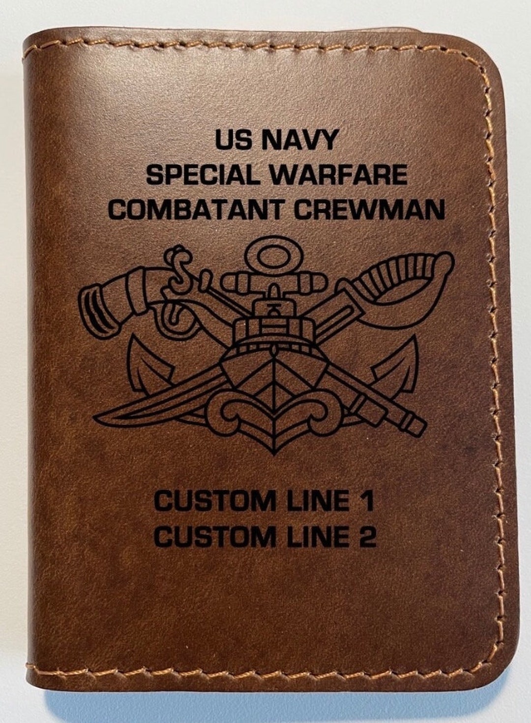 Leather Wallet - US Navy Special Warfare Combatant Crewman (SWCC) - Etsy