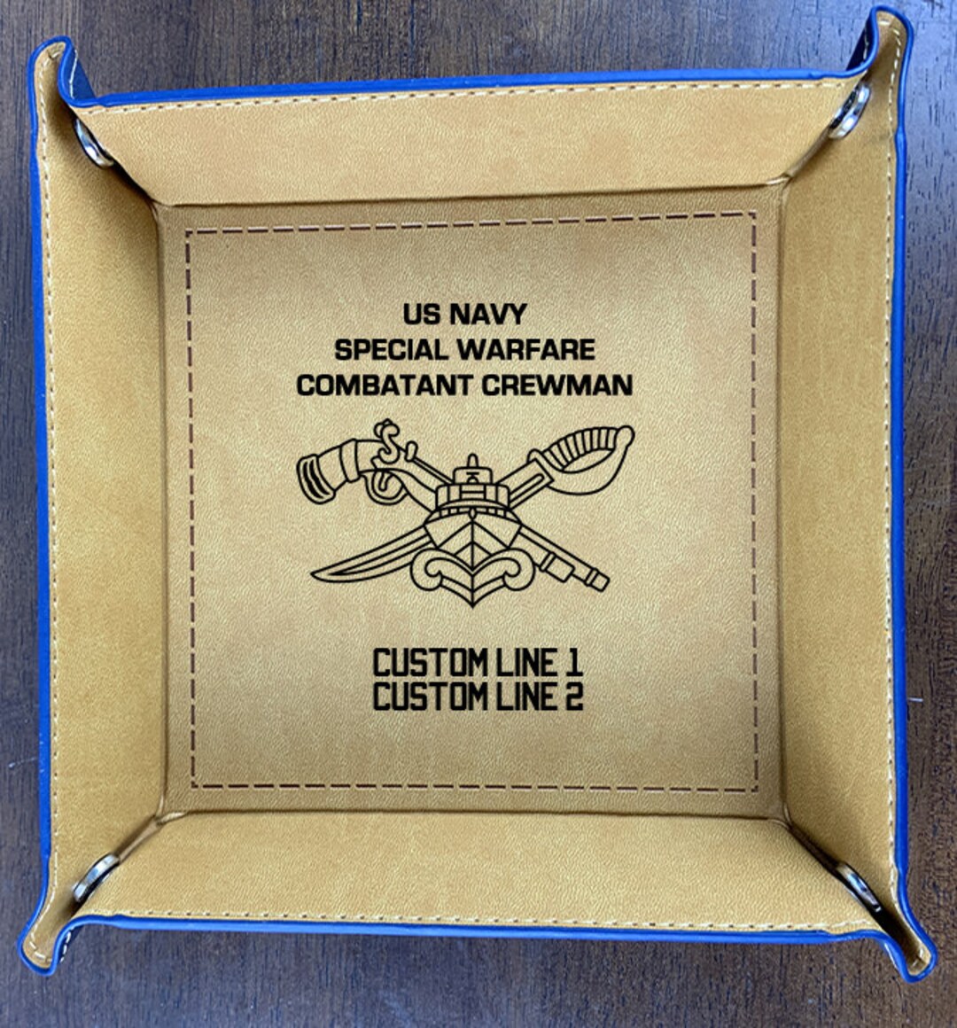 Leather Desk Valet - US Navy Special Warfare Combatant Crewman SWCC - Etsy