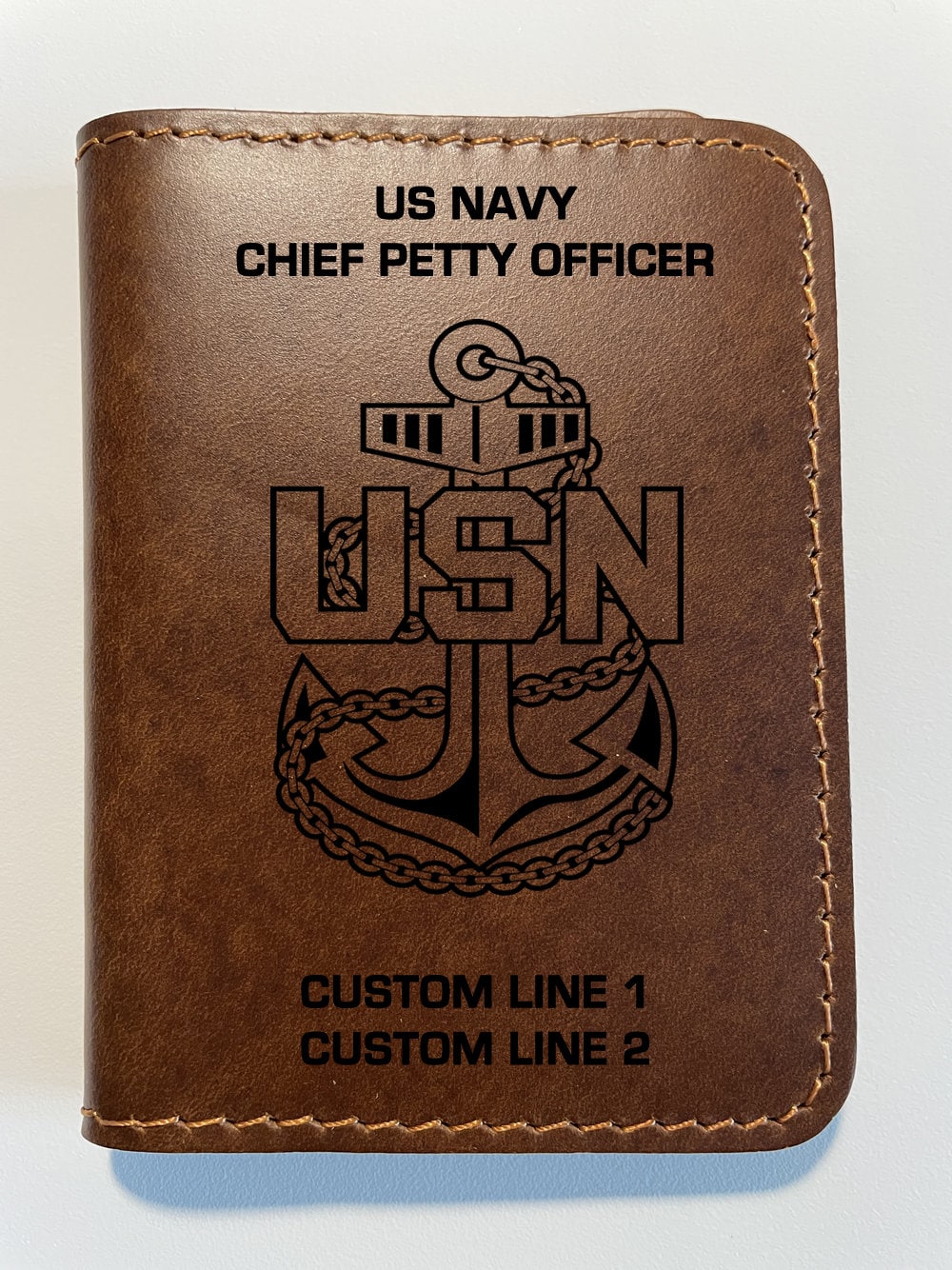 Leather Wallet - US Navy Chief Petty Officer - Etsy