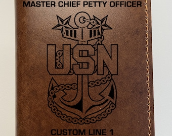 Leather Wallet US Navy Senior Chief Petty Officer - Etsy
