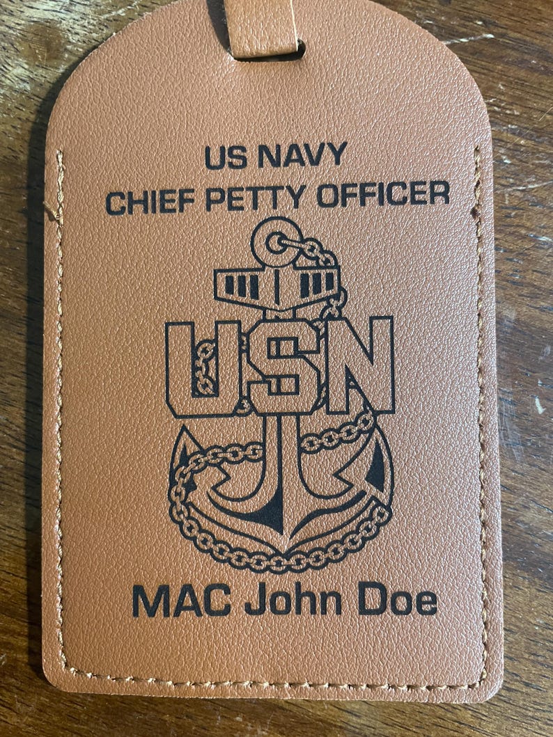 Luggage Tag - US Navy Chief Petty Officer - Etsy