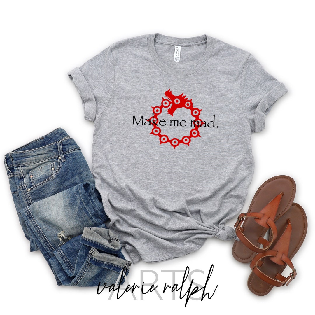 Make me mad Tee, Gamer Tee, Anime Girly, Sin of Wrath, Funny Anime ...