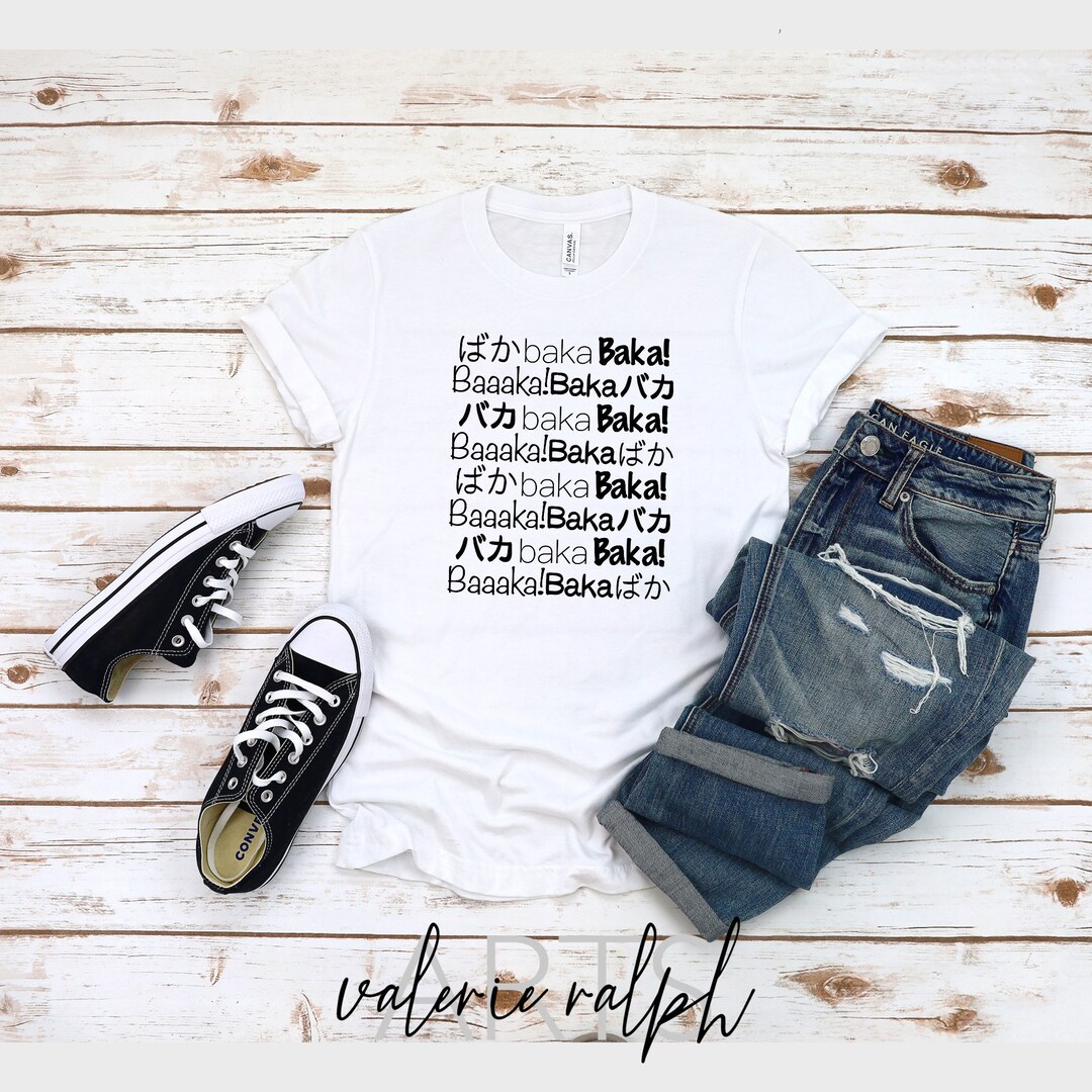 Baka Short Sleeve Anime Tshirt, Funny Anime Meme, Japanese Idiot Shirt ...