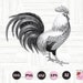Rooster SVG Crowing Rooster SVG Farm SVG Rooster Clipart | Etsy