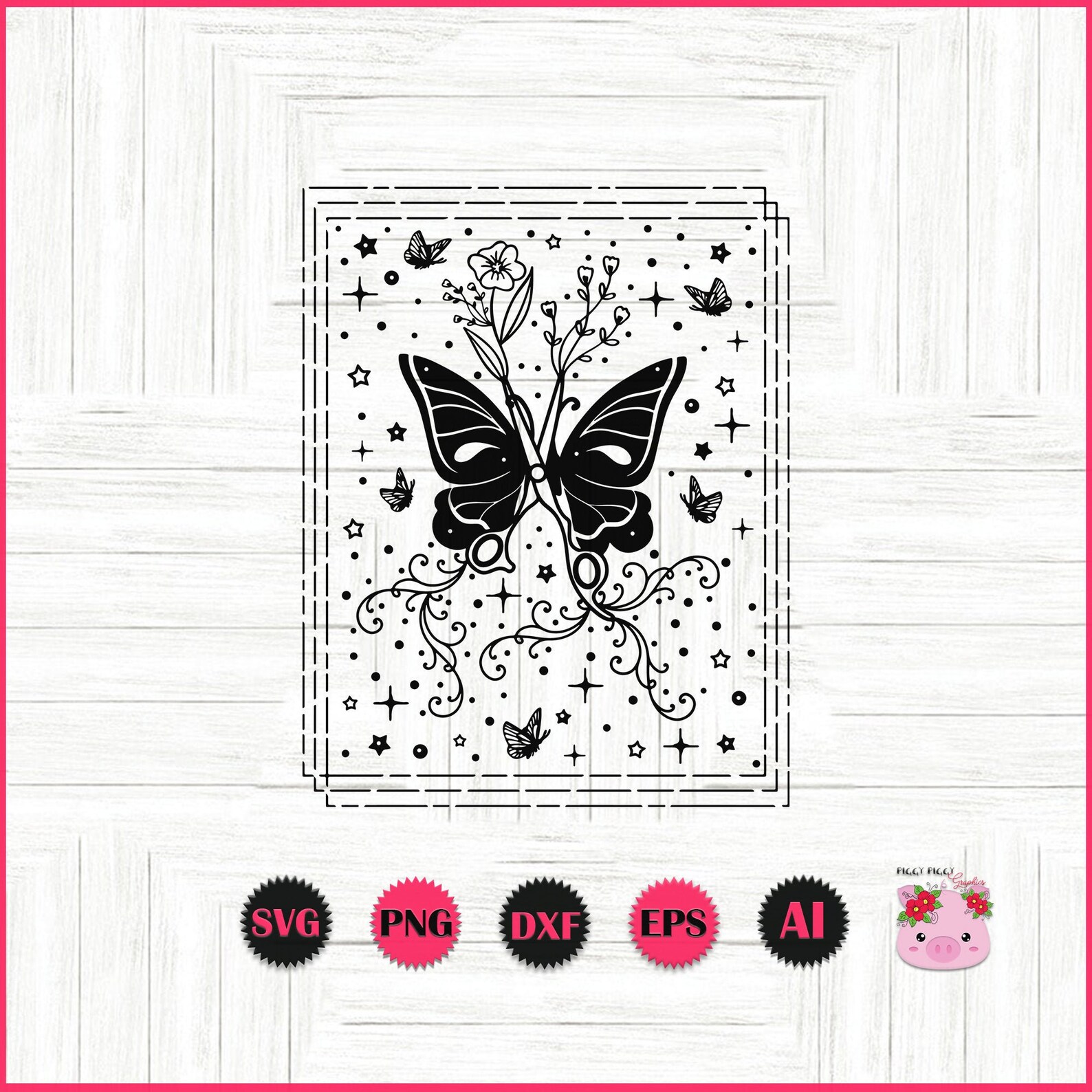 Floral Scissors With Butterflies SVG Hair Stylist Clip Art - Etsy Australia