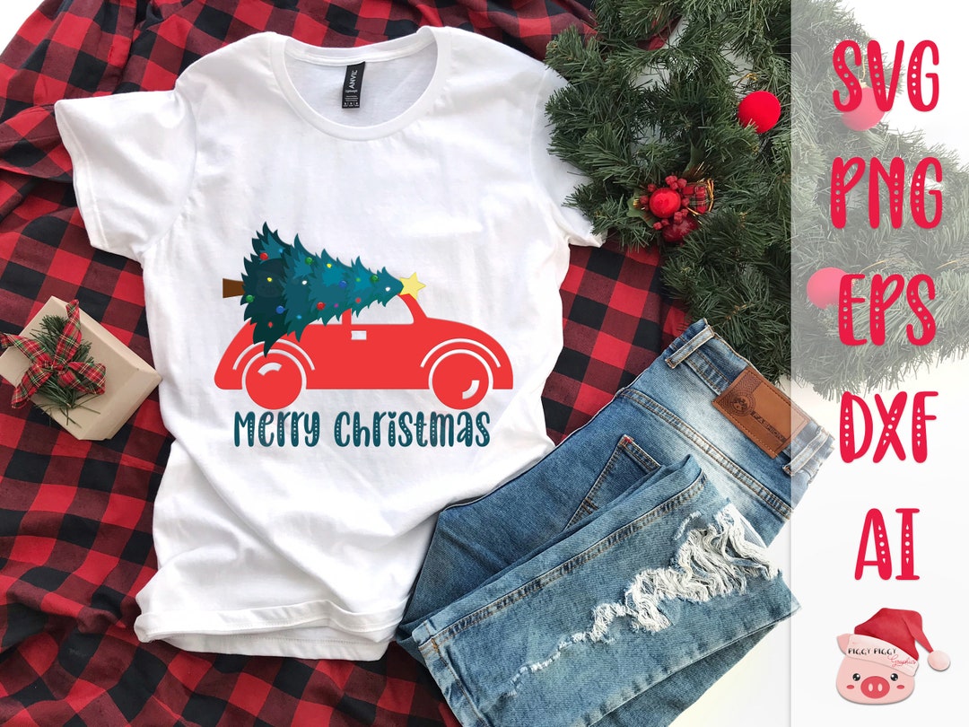 Christmas Car SVG, Christmas Car With Tree, Holiday Car SVG, Antique ...