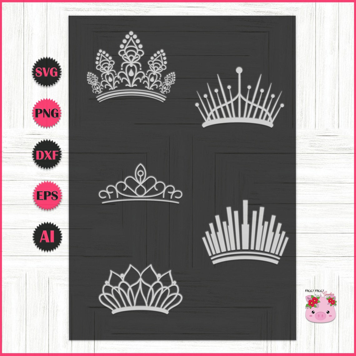 Bundle Crowns Svg File Crown Svg Cutting File Crowns Png File Etsy