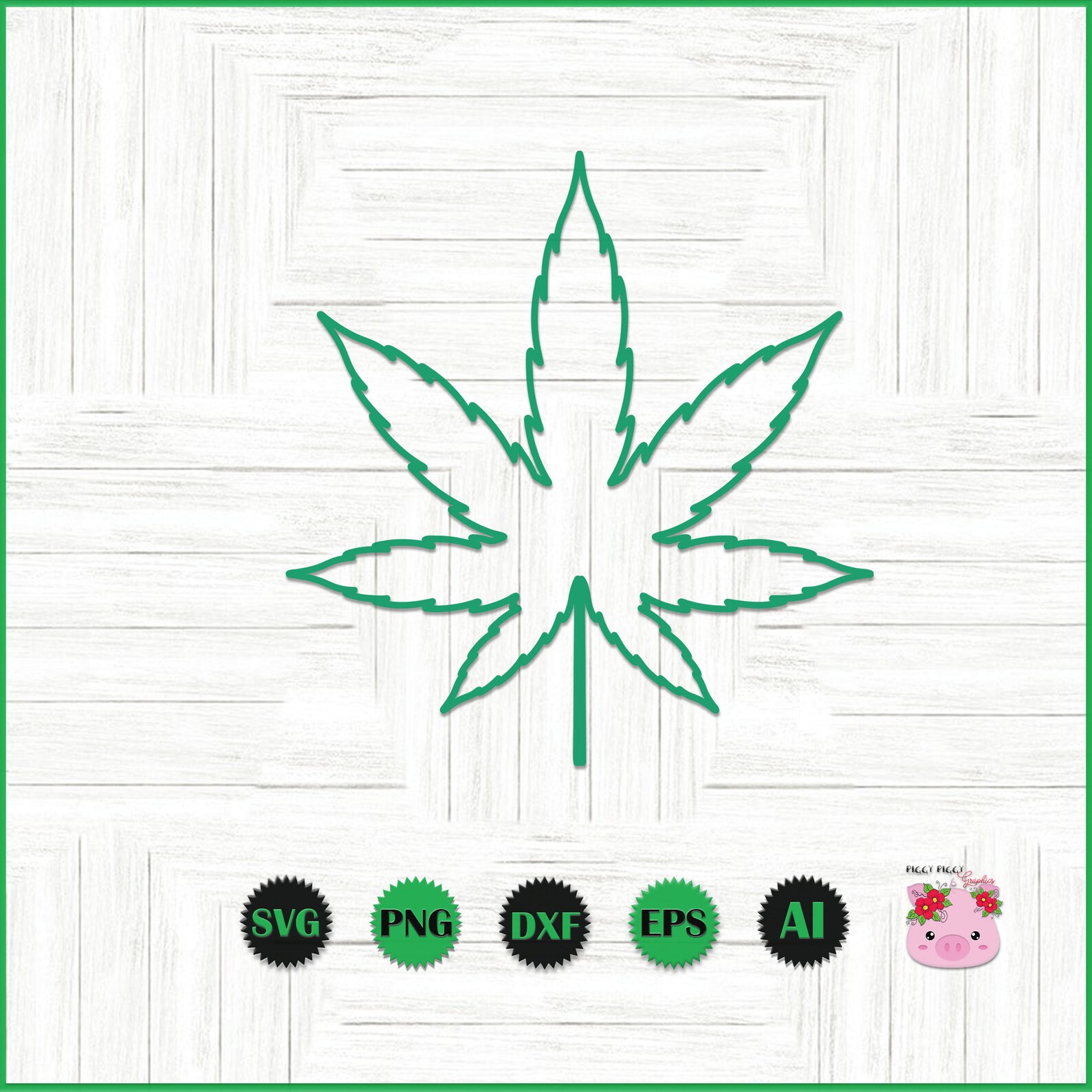 Marijuana Leaf SVG Marijuana Leaf Outline SVG Pot Leaf SVG - Etsy