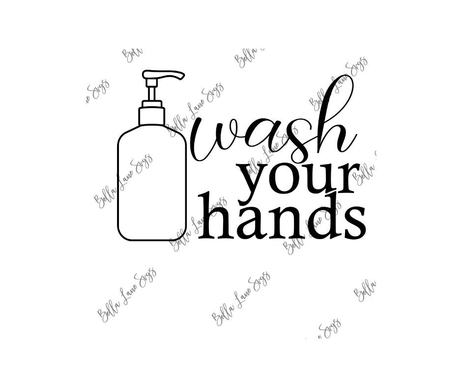 Wash Your Hands Sign Svg Wash Your hands Laser file | Etsy