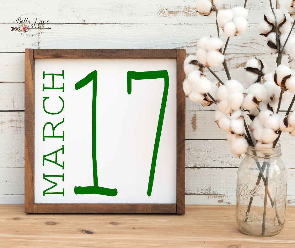 March 17th Sign Svg St Patrick's Day Svg St - Etsy
