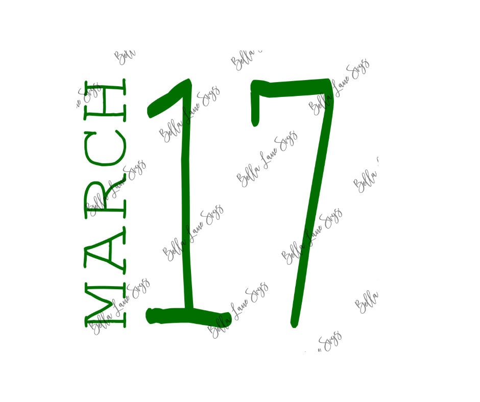 March 17th Sign Svg St Patrick's Day Svg St - Etsy