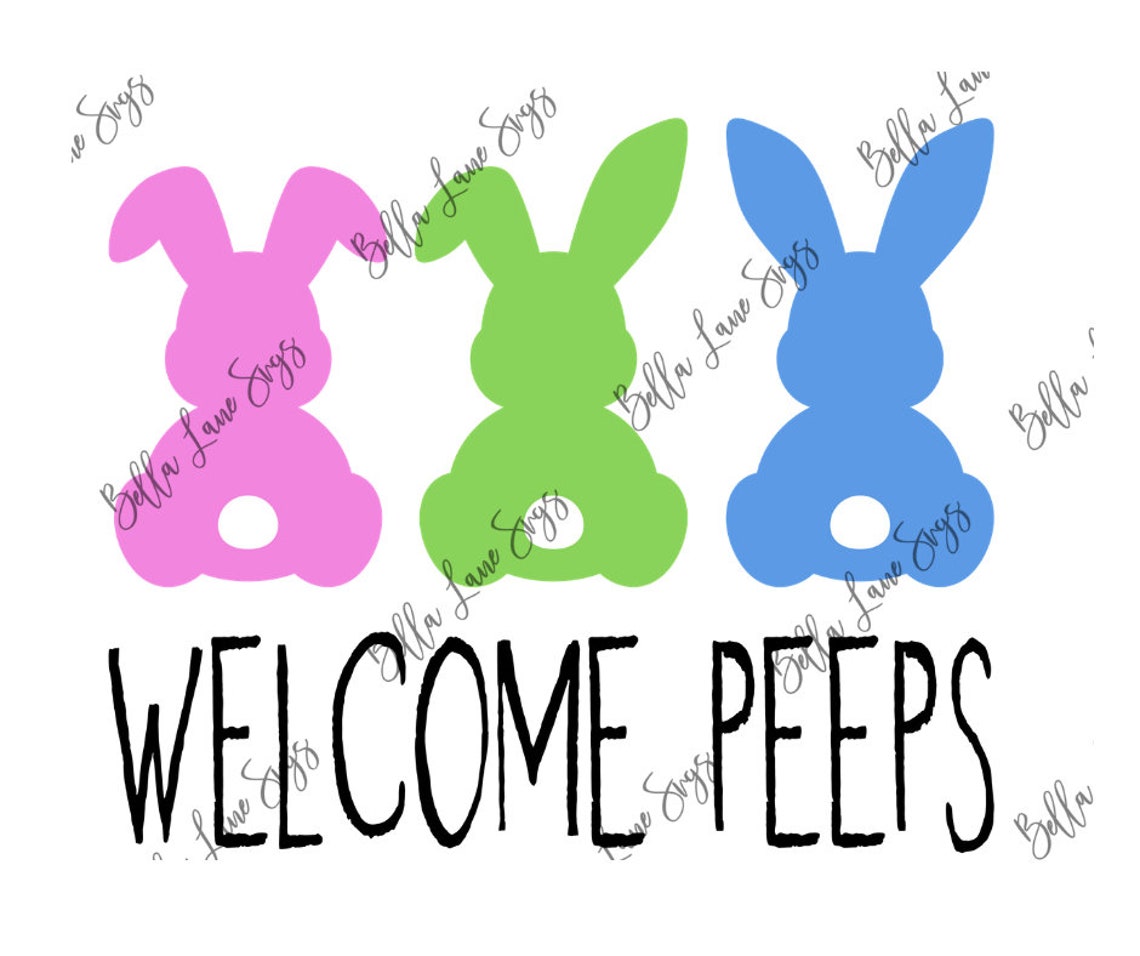 Welcome Peeps Easter Sign Svg Easter Svg Welcome Peeps Svg - Etsy Canada