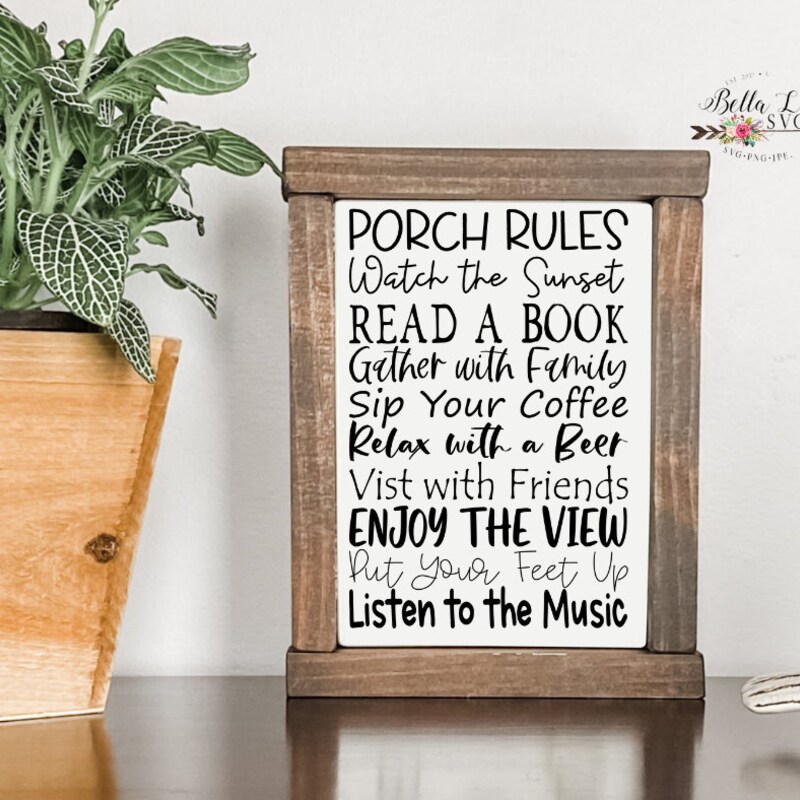 Porch Rules Sign - Etsy