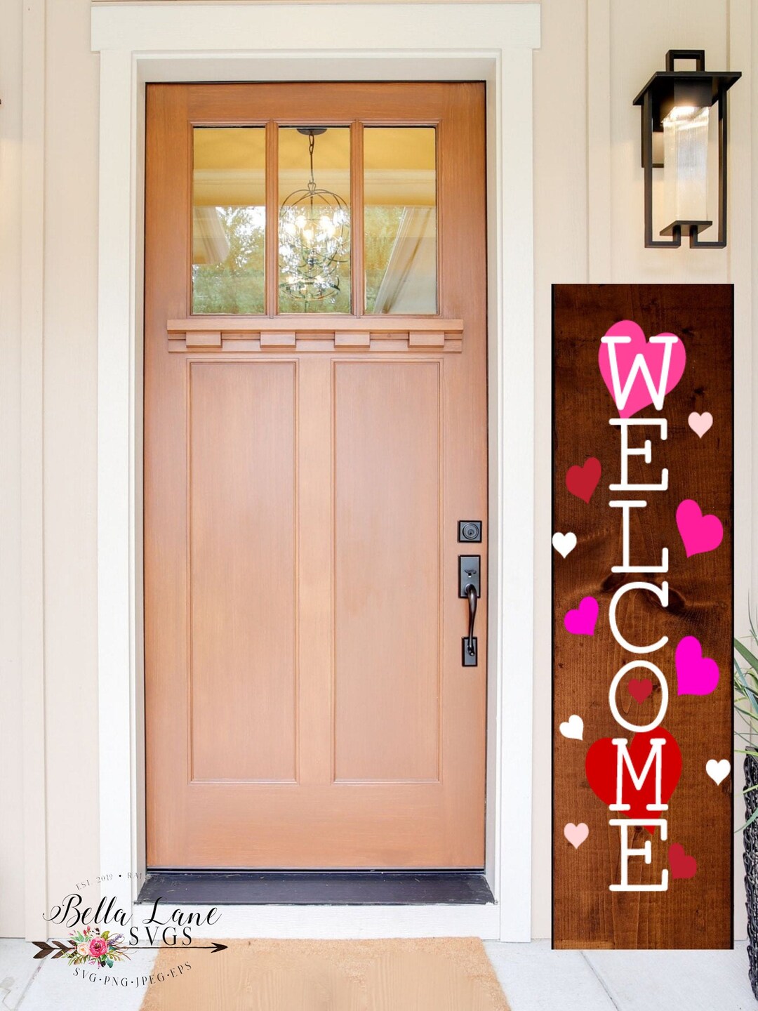 Valentine Welcome Sign Svg, Welcome Sign Svg, Valentine's Day Sign ...