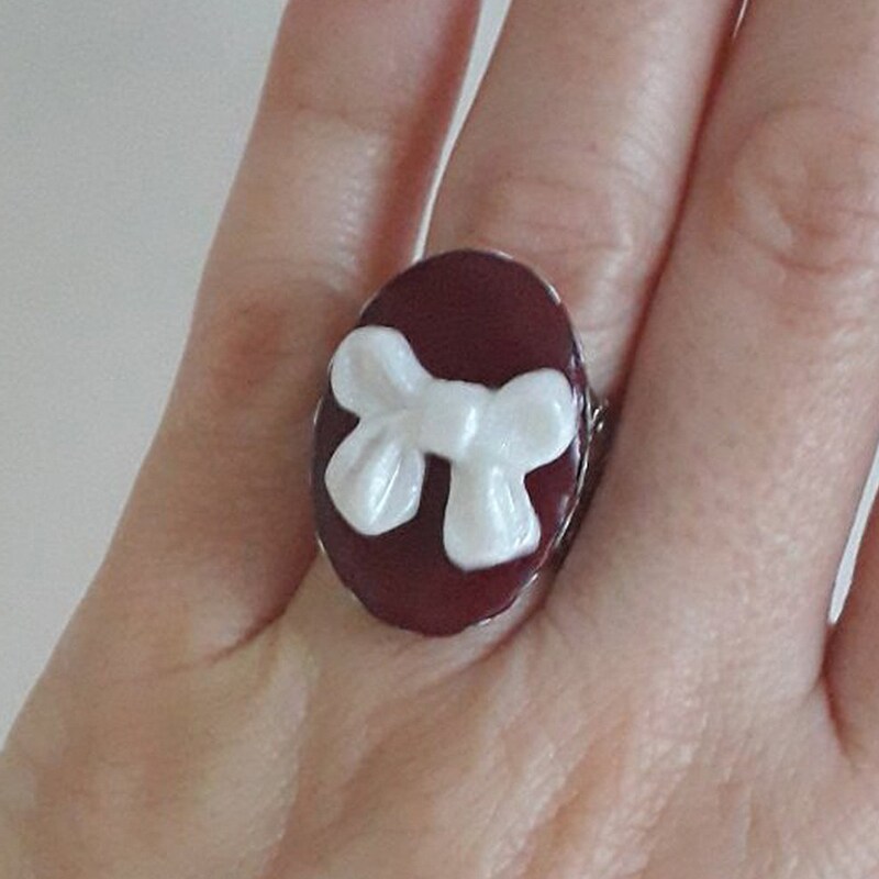 Burgundy Ring - Etsy