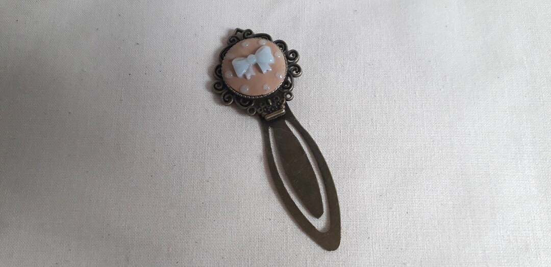 Bookmarks-polymer Clay-bronze Vintage Base-beige Bookmarks-victorian ...