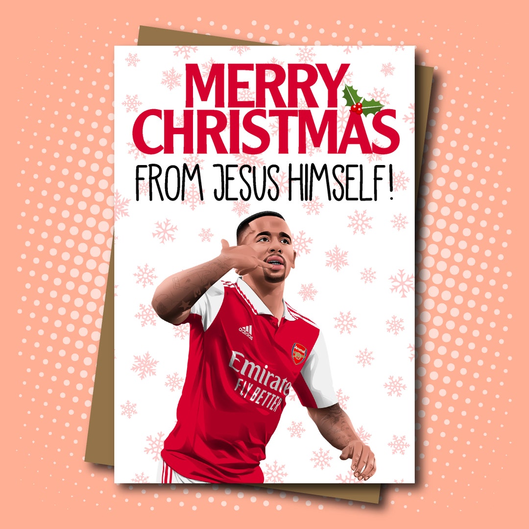 Gabriel Jesus Inspired Christmas Card for Arsenal Fans - Etsy UK