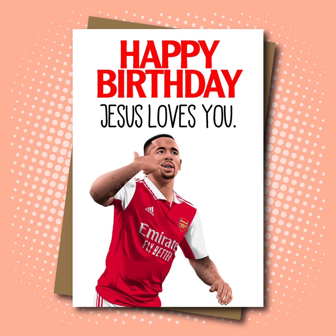 Gabriel Jesus Inspired Birthday Card for Arsenal Fans/gooners - Etsy UK