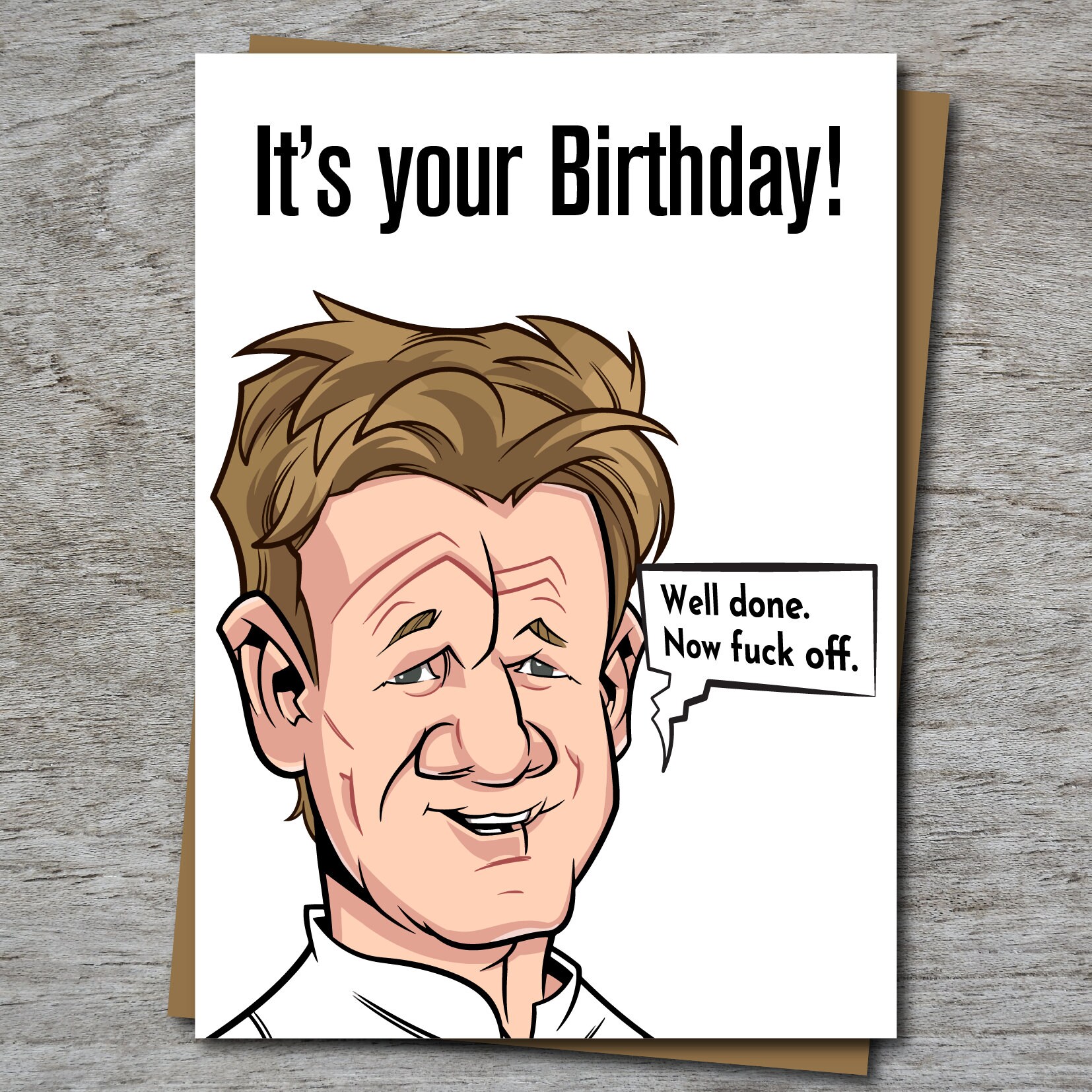 Gordon Ramsay inspired Sweary Birthday Card Rude | Etsy