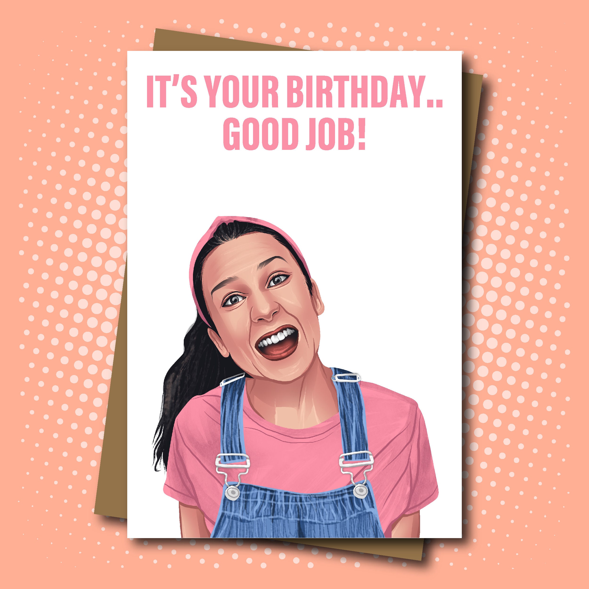 Ms Rachel Inspired 'good Job' Birthday Card - Etsy
