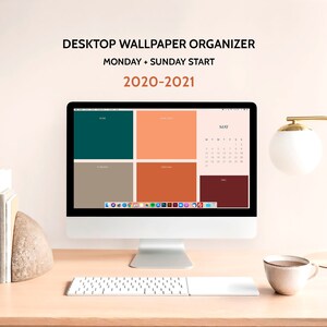 DESKTOP WALLPAPER ORGANIZER 2020 / 2021 Monthly Calendar - Etsy