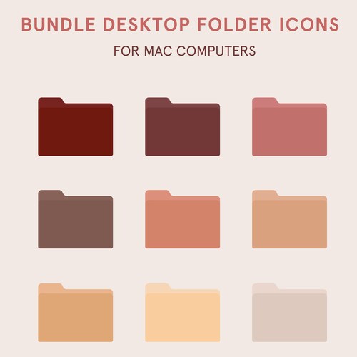 Pink Tones Folder Icons for Mac Computers Mac Desktop Icons - Etsy