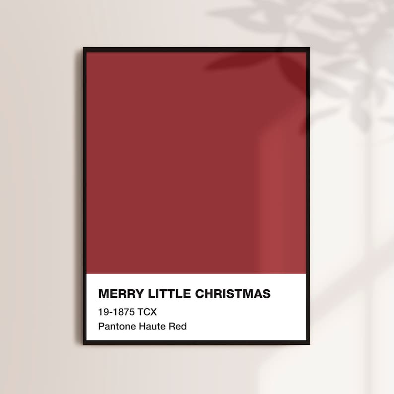 Christmas Gallery Set of 4 Pantone Prints Christmas Wall Art - Etsy