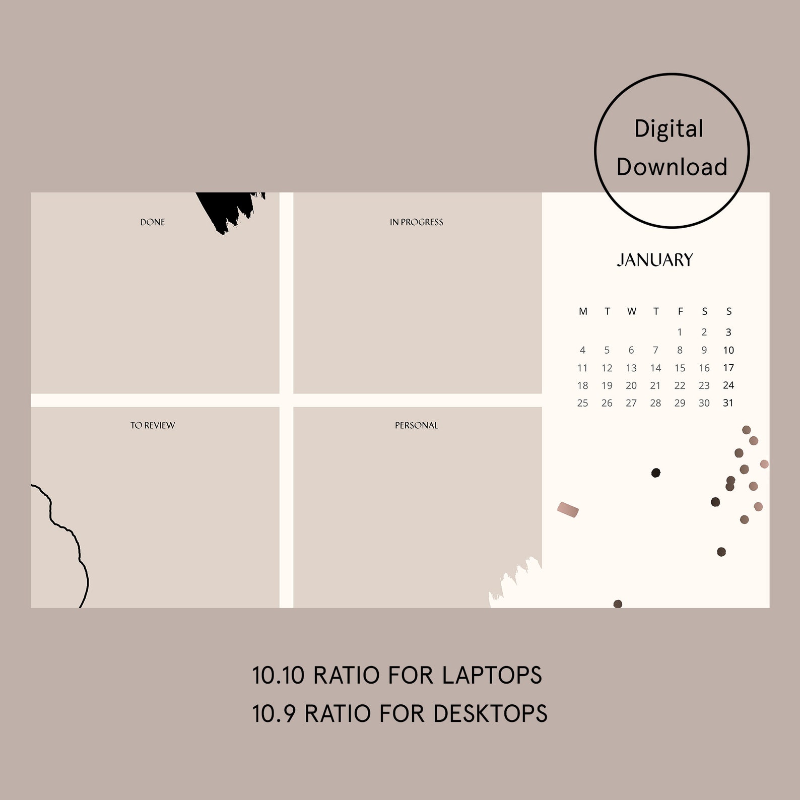 2021 Desktop Wallpaper Organizers, Minimalist Computer Background ...