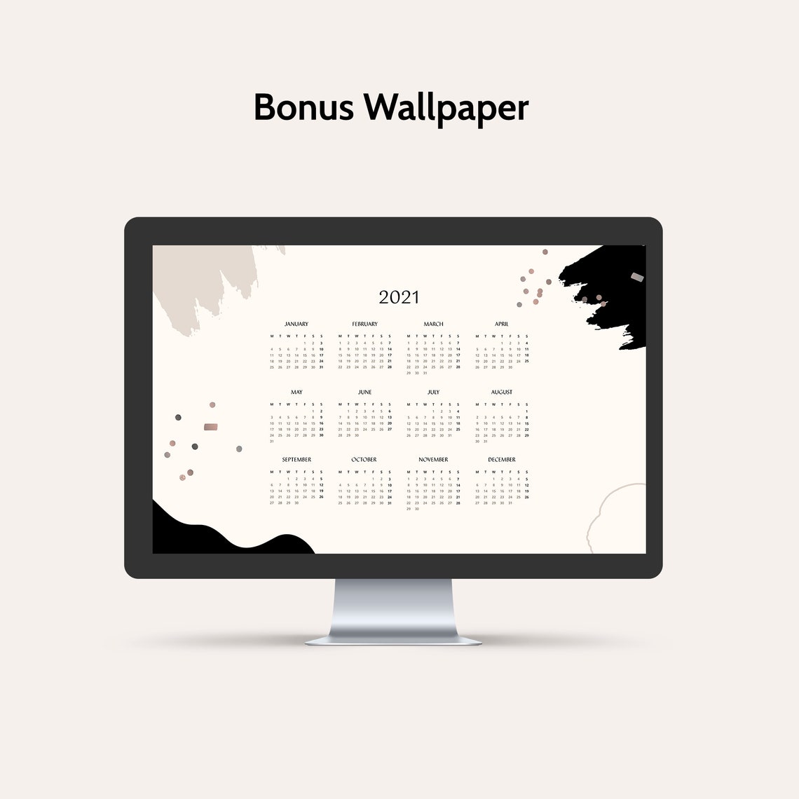 2021 Desktop Wallpaper Organizers Minimalist Computer - Etsy