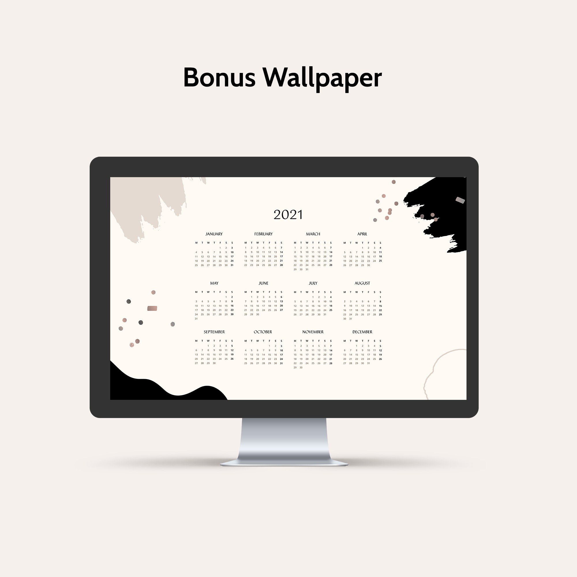 2021 Desktop Wallpaper Organizers Minimalist Computer - Etsy