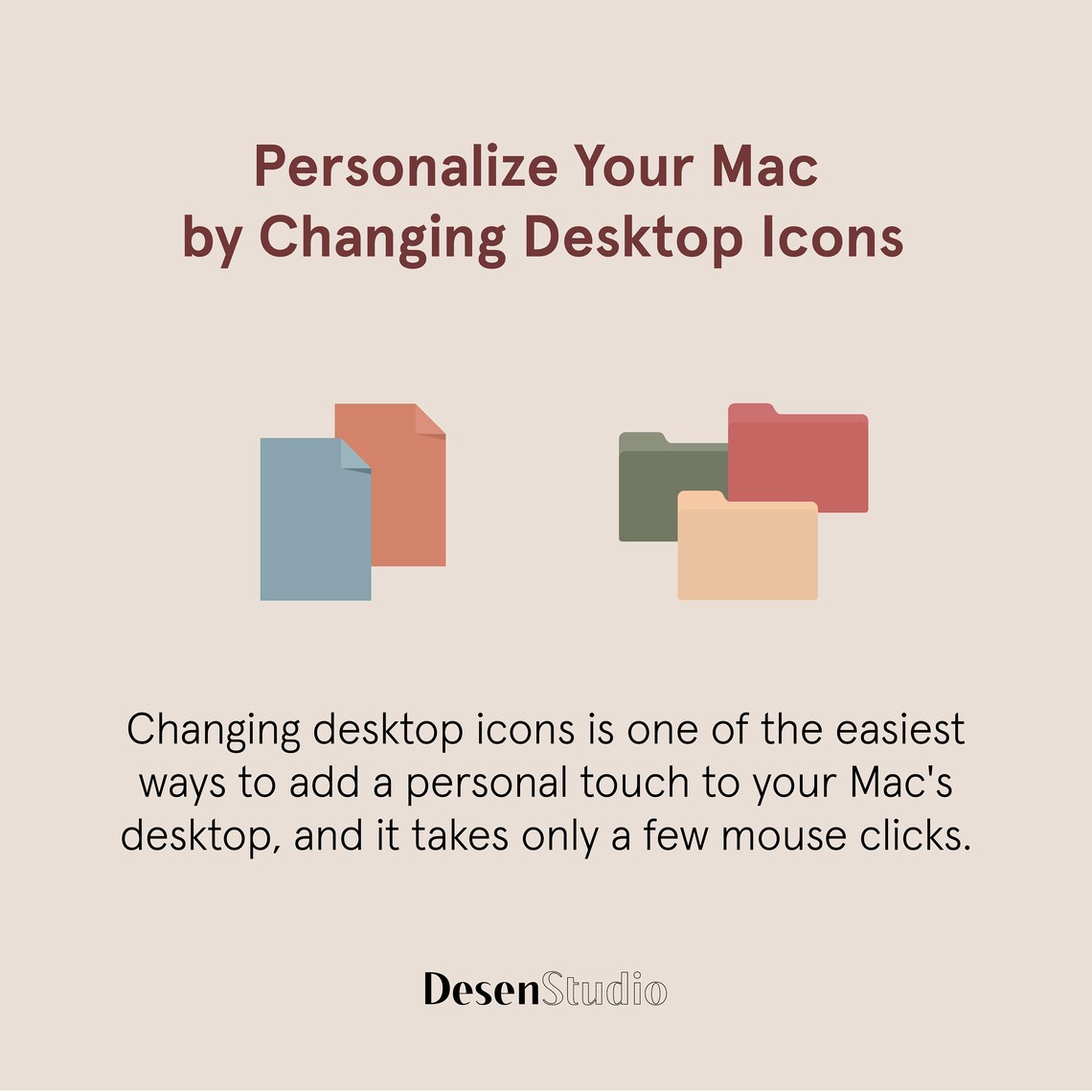 Fall Tones Folder Icons for Mac Computers Mac Desktop Icons | Etsy