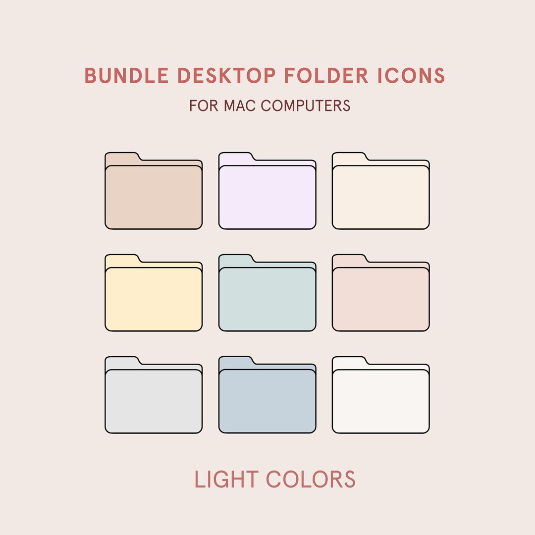 Folder Icons for Mac Computers, Neutral Color Folder Icons for Mac ...